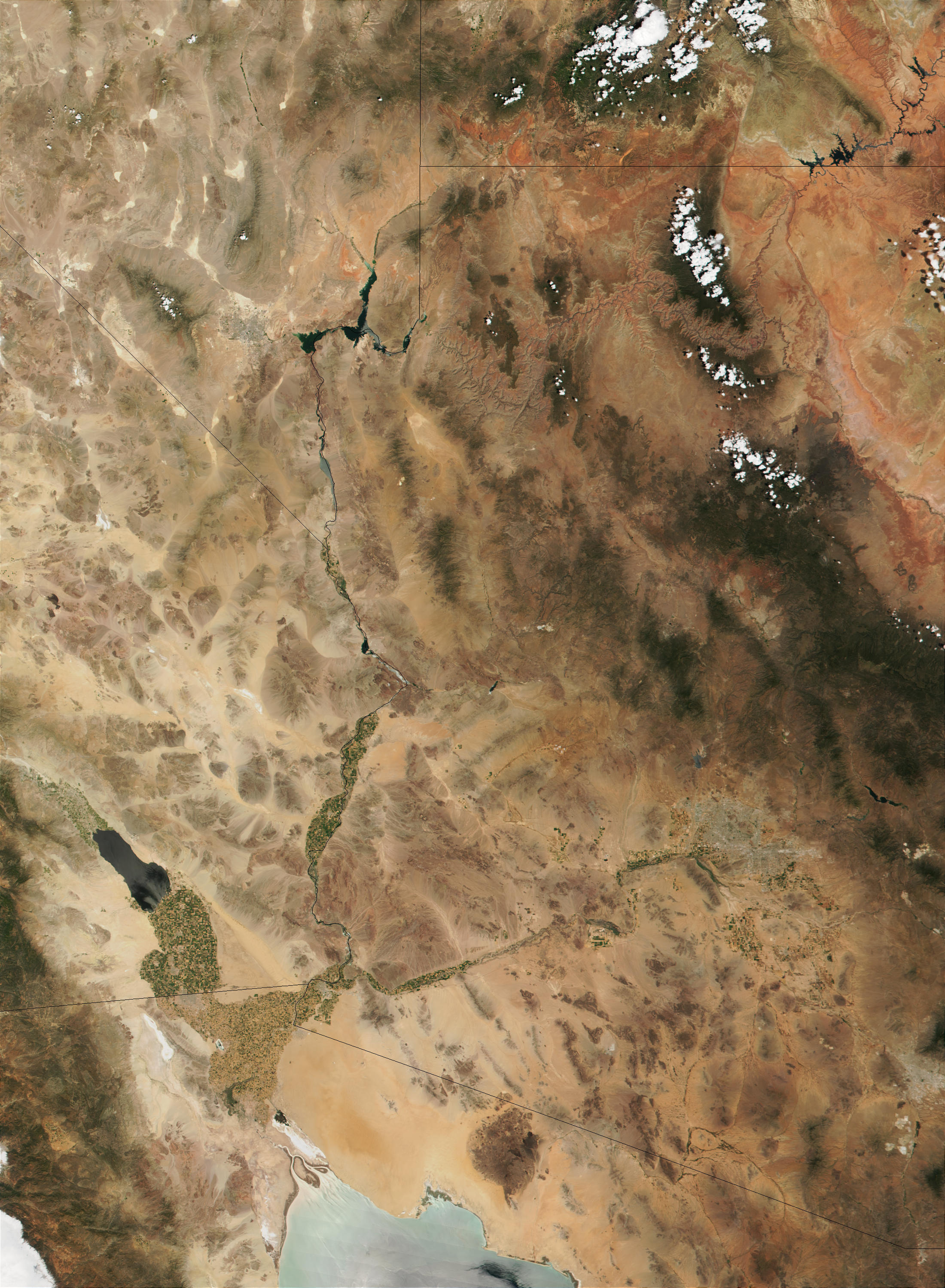 Satellite image of the Colorado River - Full size | Gifex