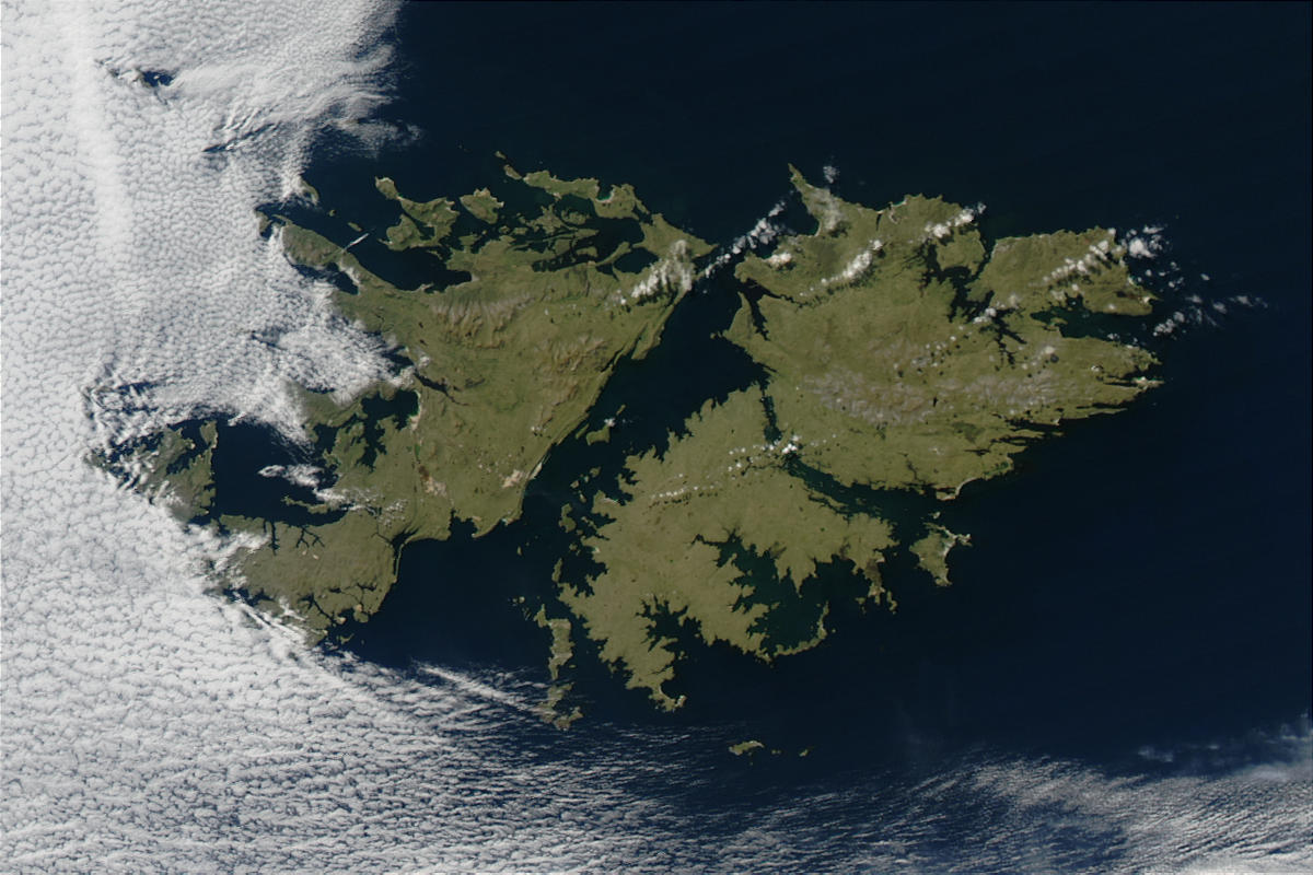 Satellite image of the Falkland Islands | Gifex