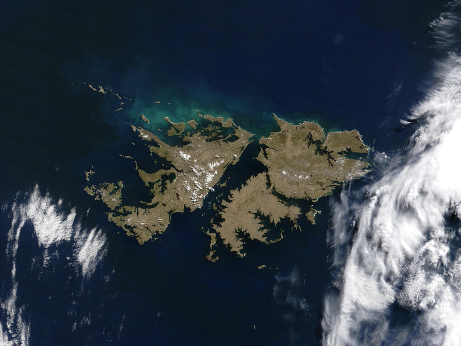 Satellite image of the Falkland Islands | Gifex