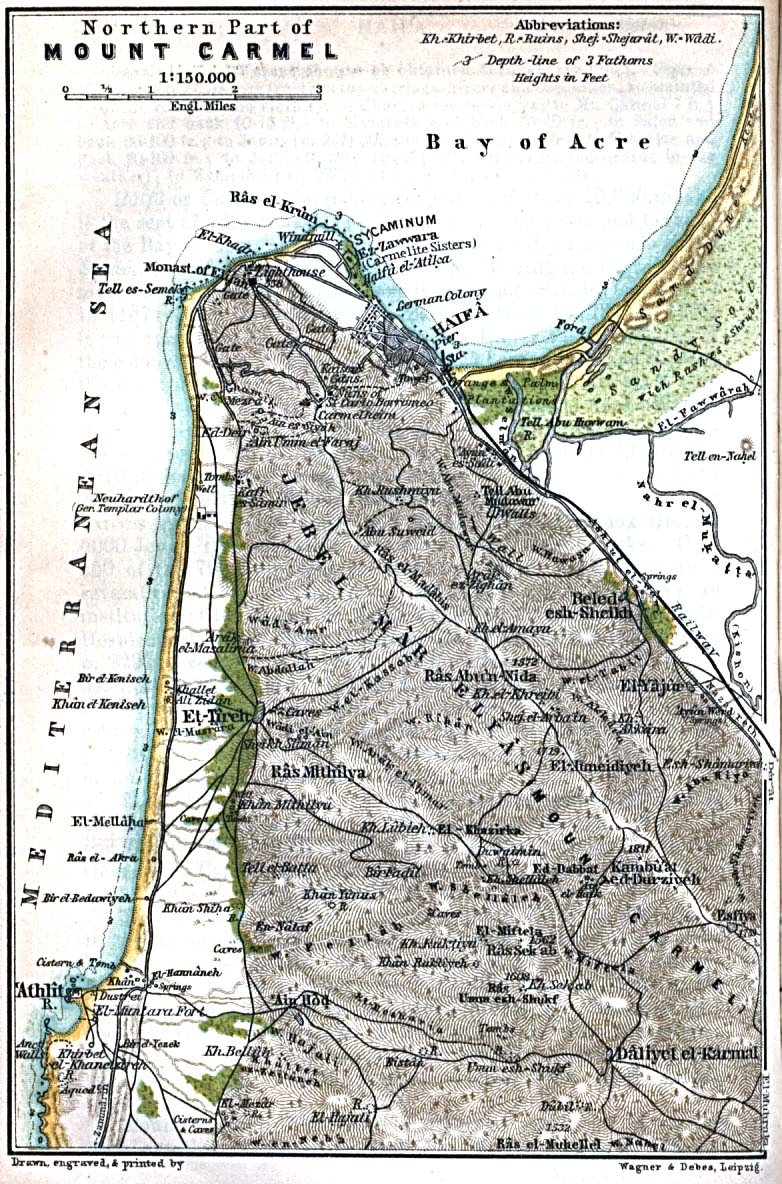 Parte Norte del Monte Carmelo 1912 - Tamaño completo Parte Norte del Monte Carmelo 1912 - Tamaño completo