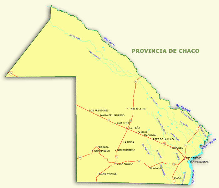 National Routes of the Province of Chaco | Gifex