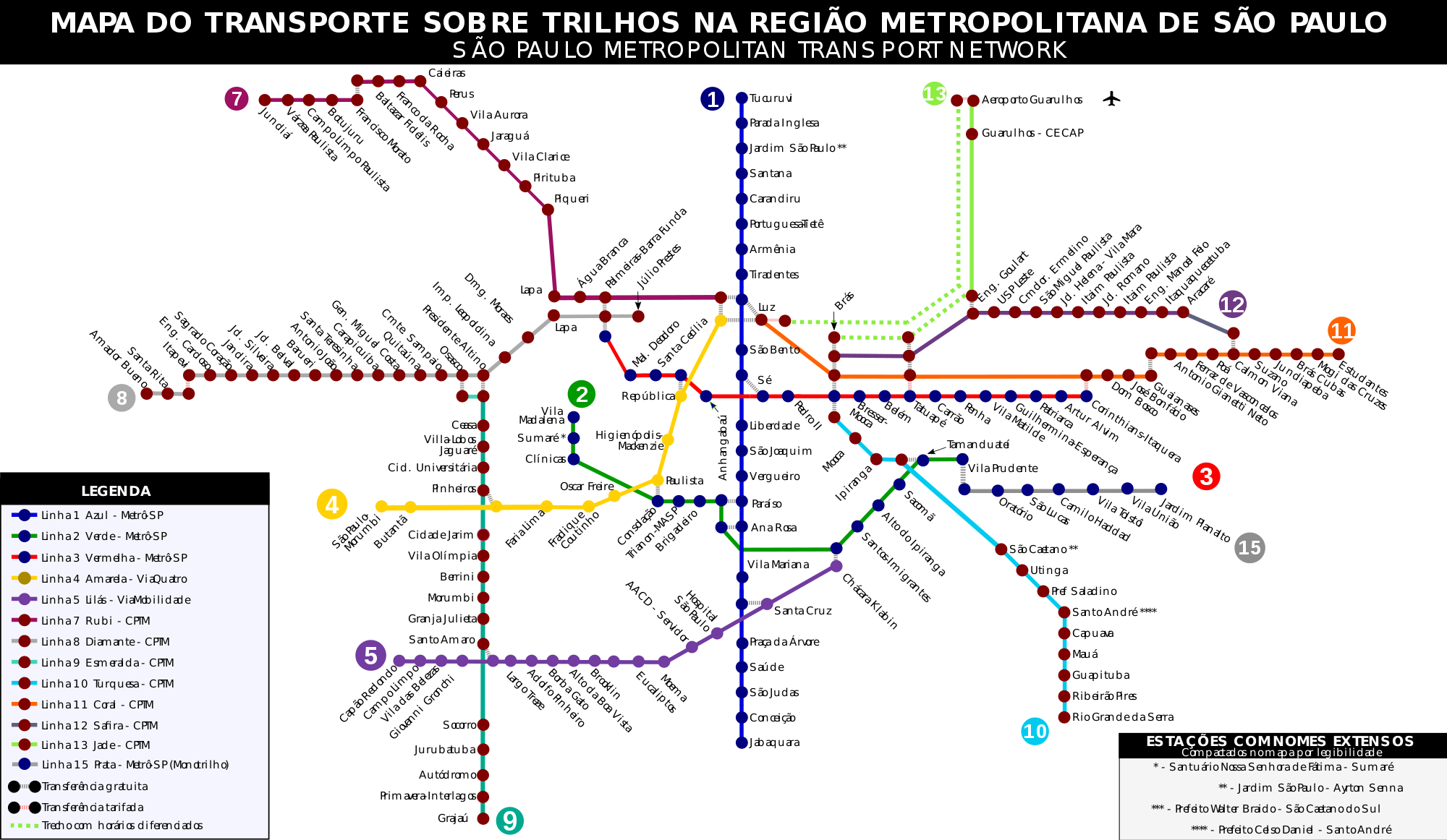 Public transport in the Metropolitan Region of São Paulo - Full size ...