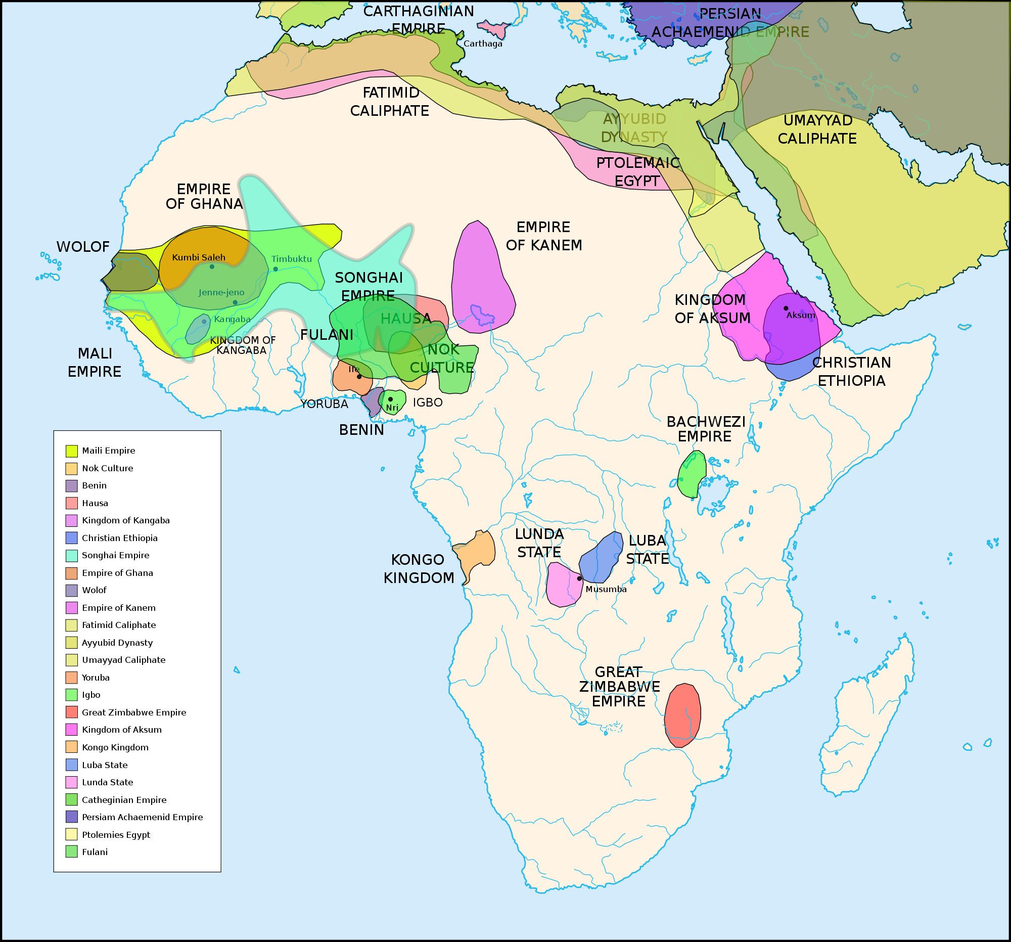 Pre-colonial cultures of Africa 500 BC-1500 AD - Full size | Gifex