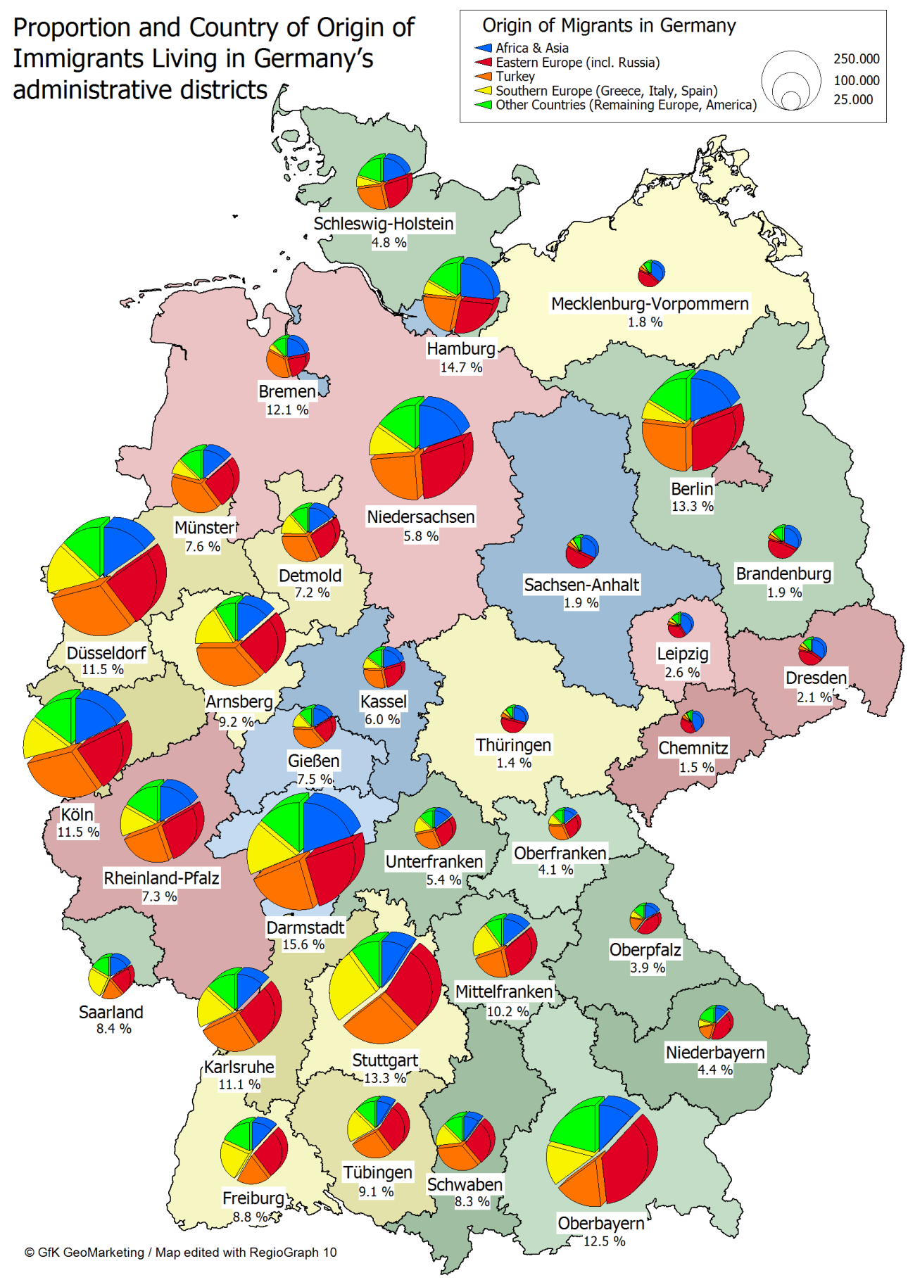 German Immigrants Map
