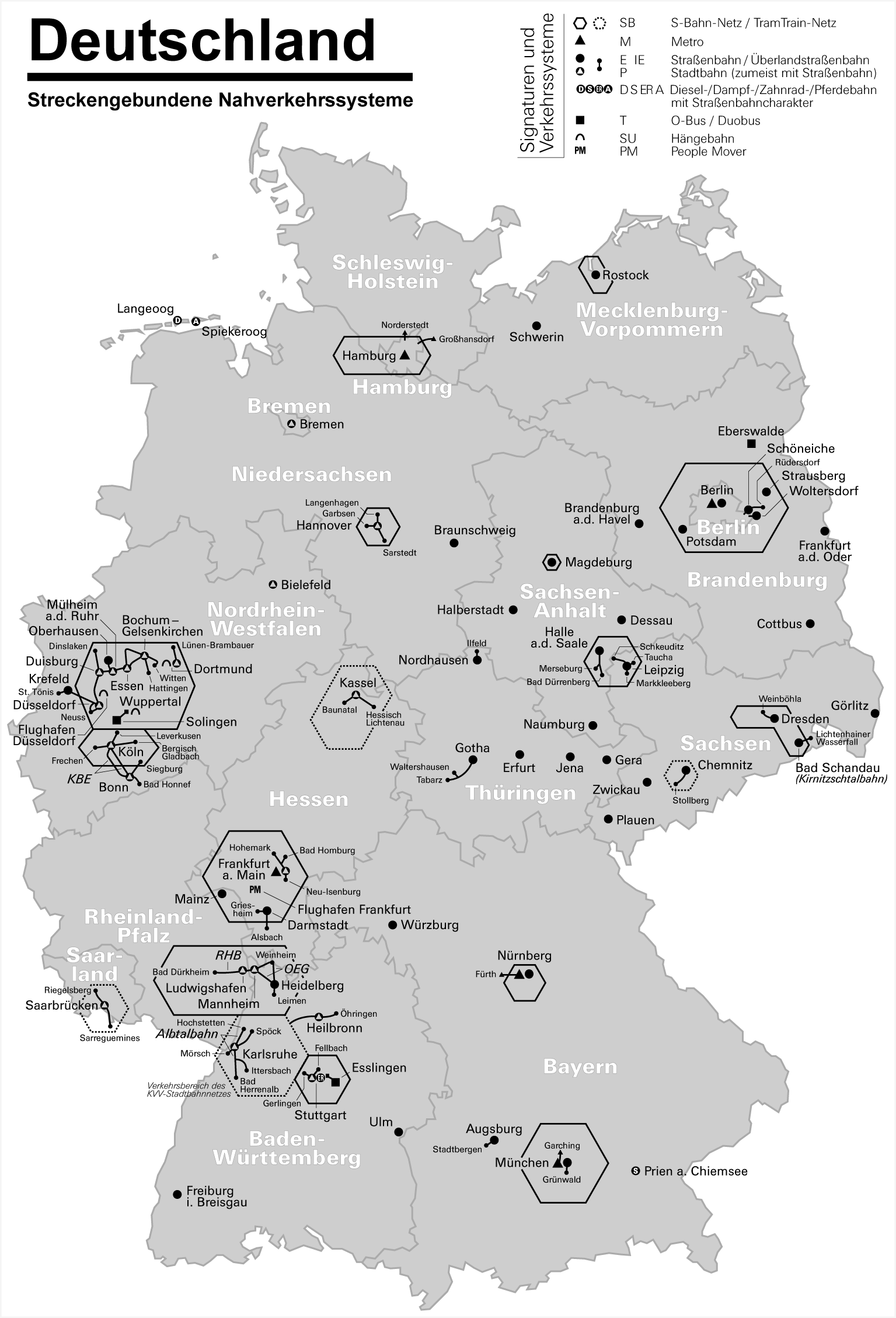 Public transport systems in Germany - Full size | Gifex