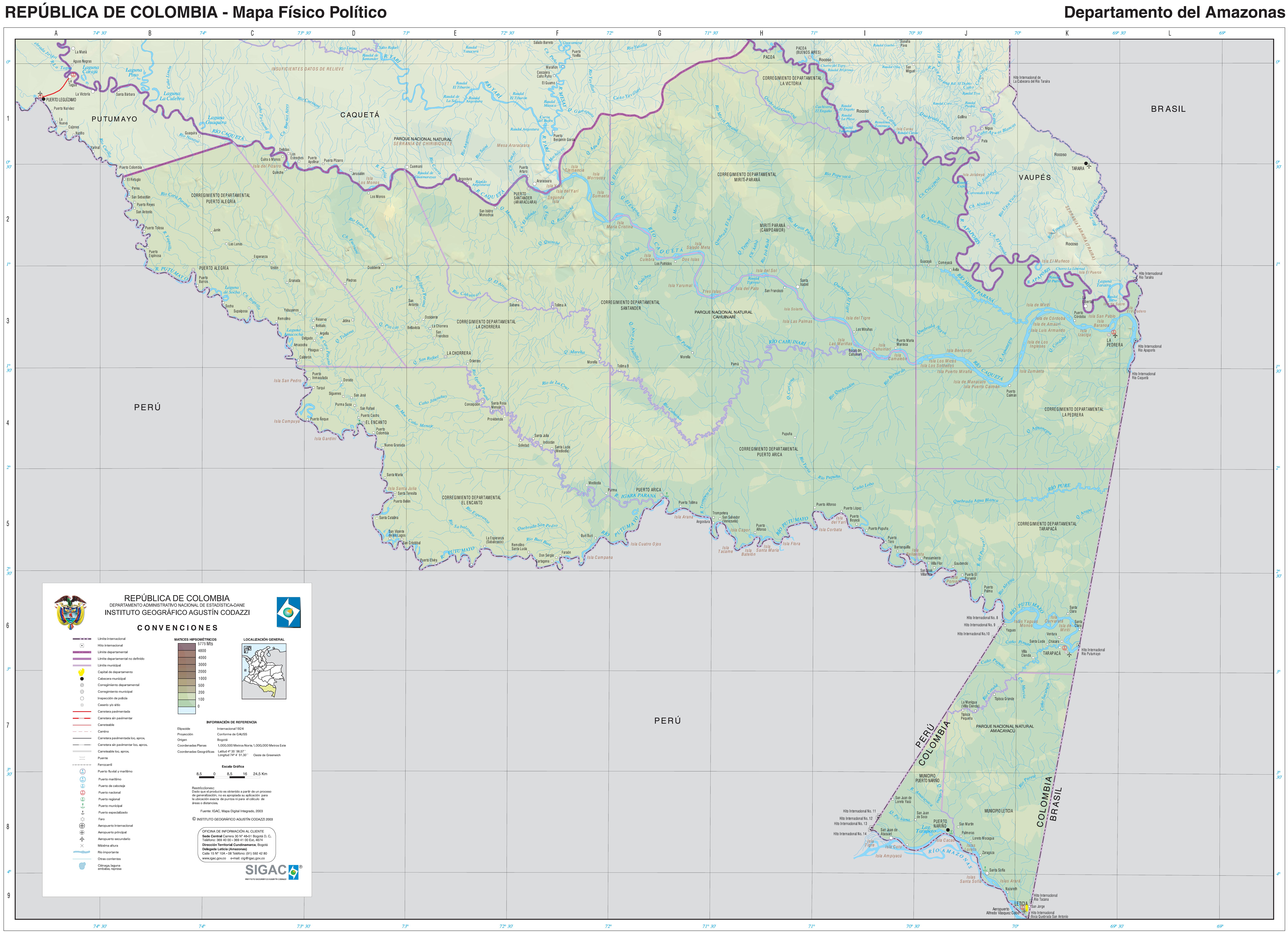 Mapa de Amazonas - Tamaño completo | Gifex