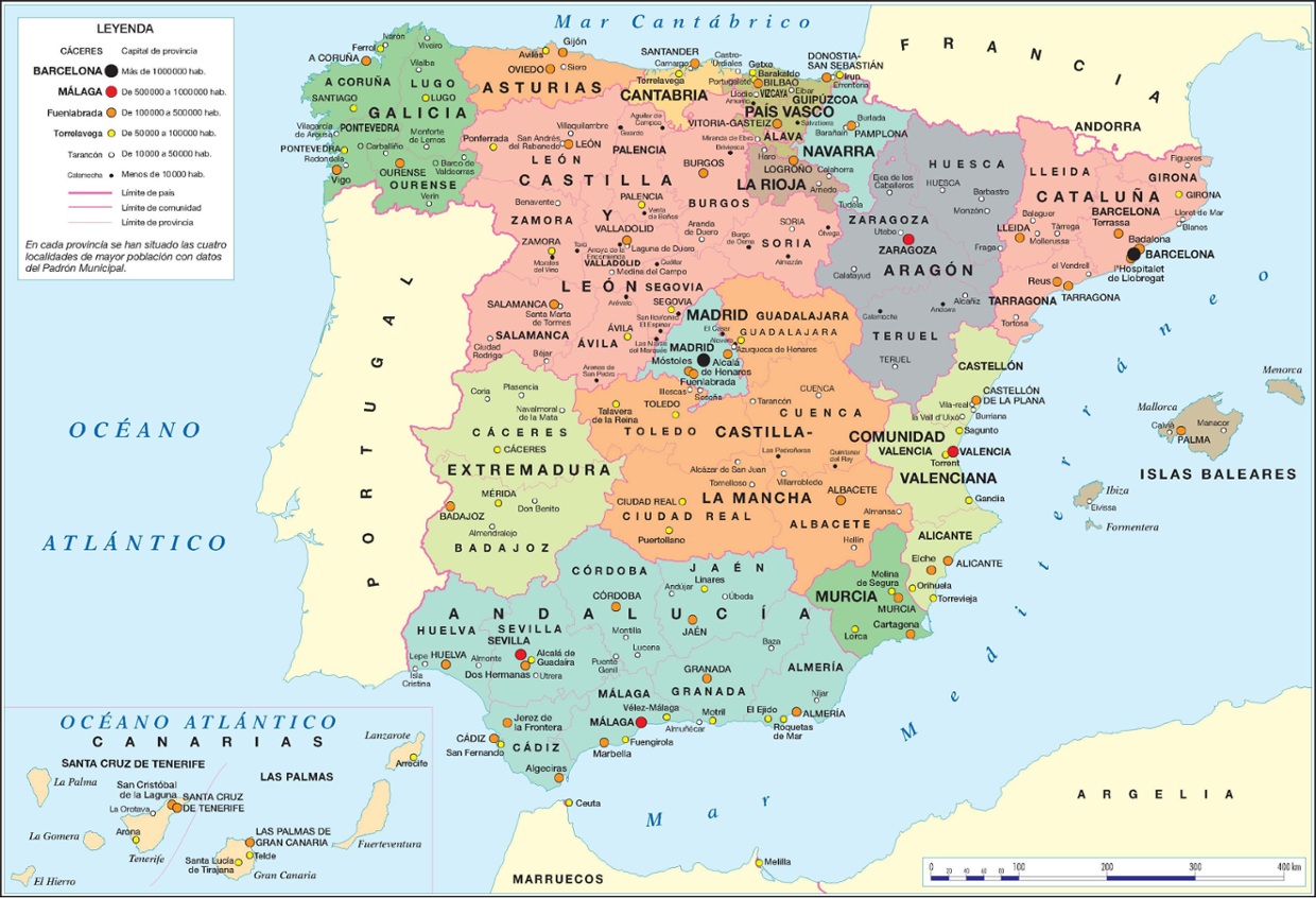 Autonomous communities of Spain - Full size | Gifex