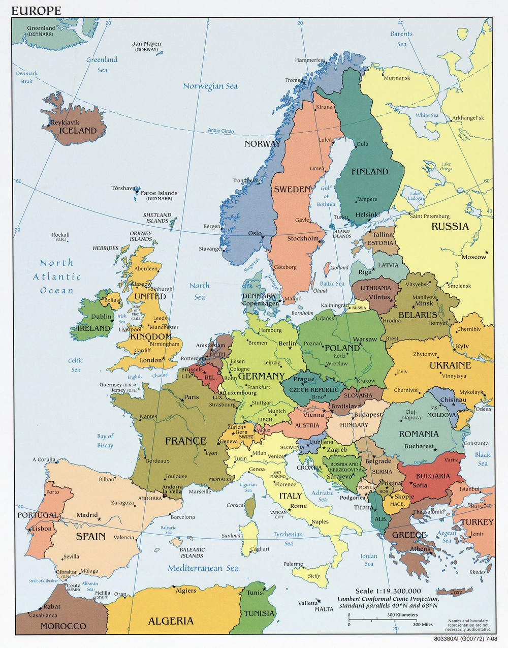 Europe political map - Full size | Gifex