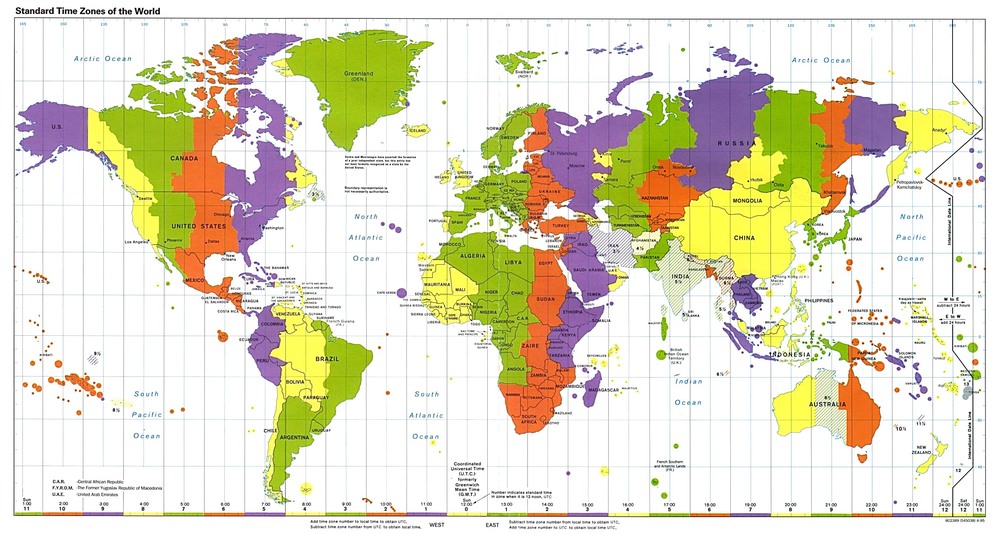 World time zones - Full size | Gifex
