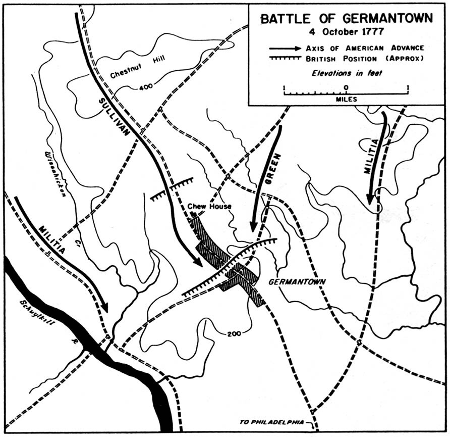 Battle of Germantown 4 October 1777, American Revolutionary War - Full ...