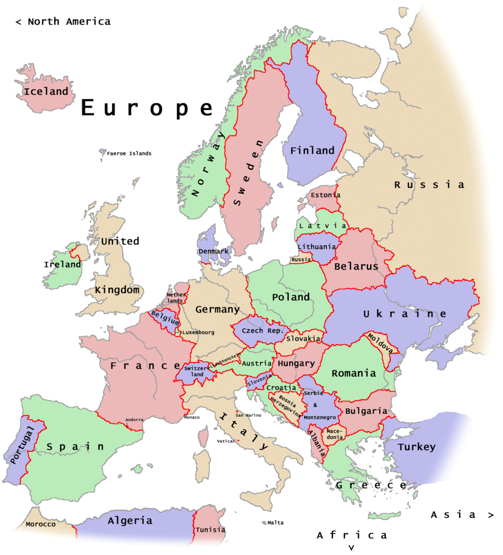 Europe Political Map