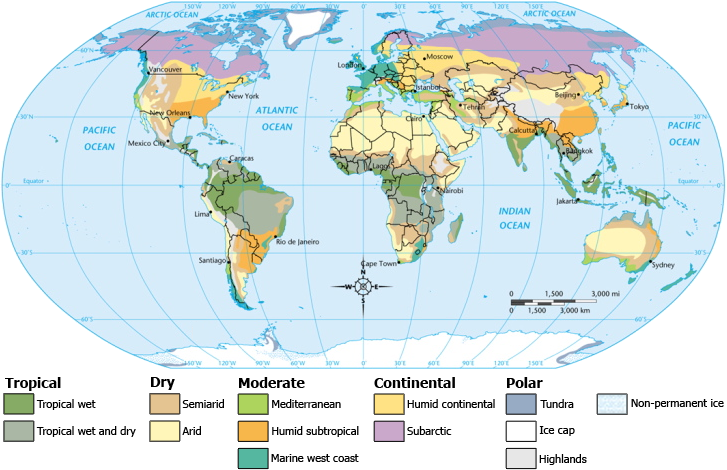 Climate zones of the world - Full size | Gifex