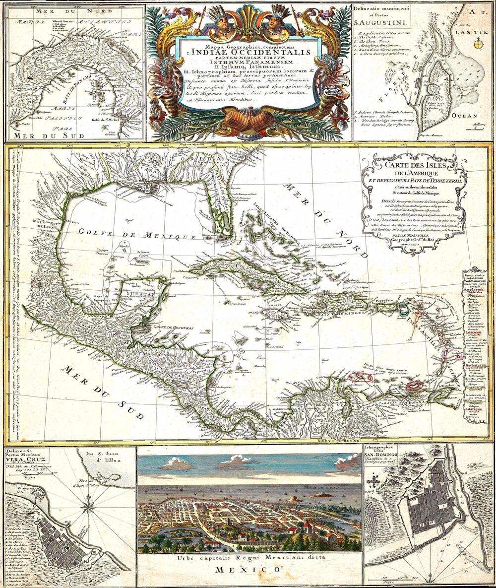 Central America and the Caribbean c. 1800 - Full size | Gifex