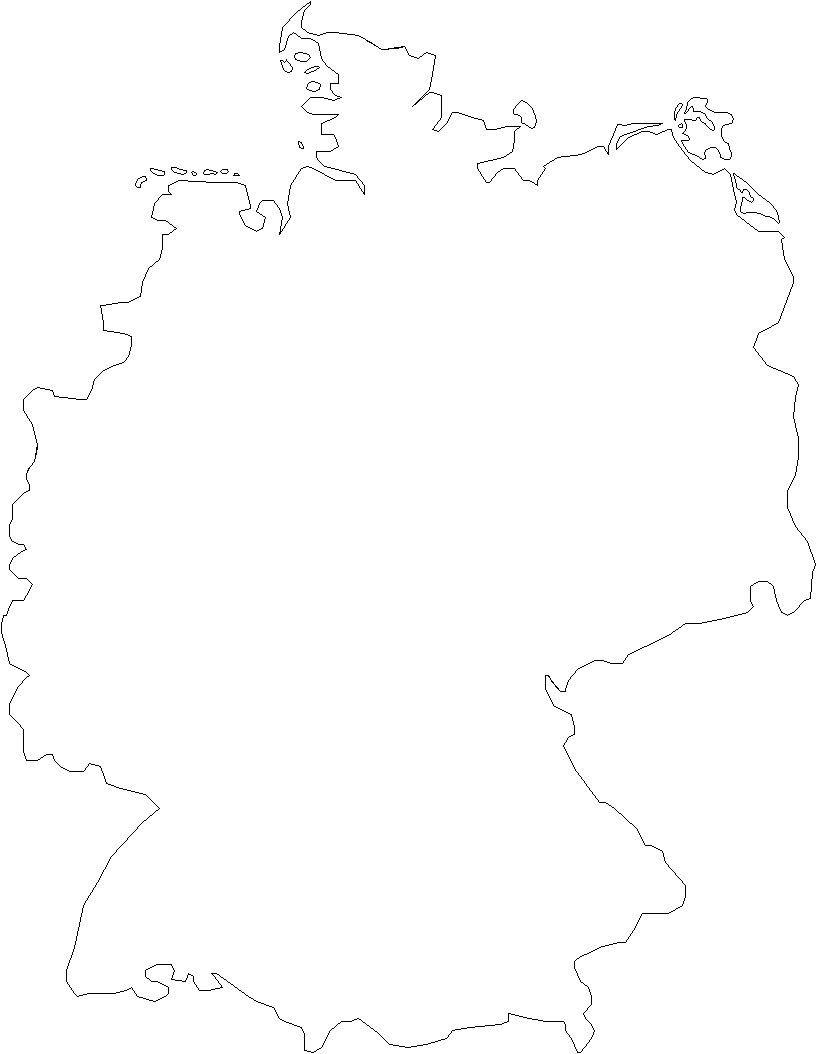 Outline map of Germany - Full size | Gifex