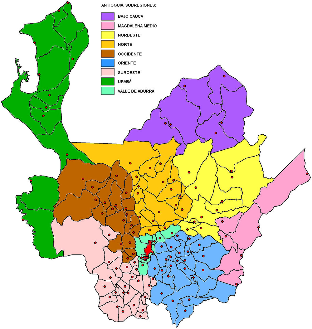 Regions of Antioquia 2008 - Full size | Gifex