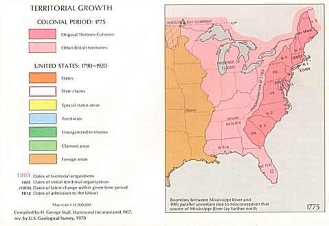 United States Territorial Growth Map 1775 | Gifex