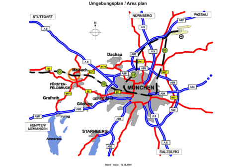 Access roads to Munich | Gifex