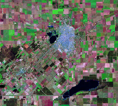 Foto e Imagen Satelite de la Ciudad de Santa Rosa, Prov. La Pampa ...